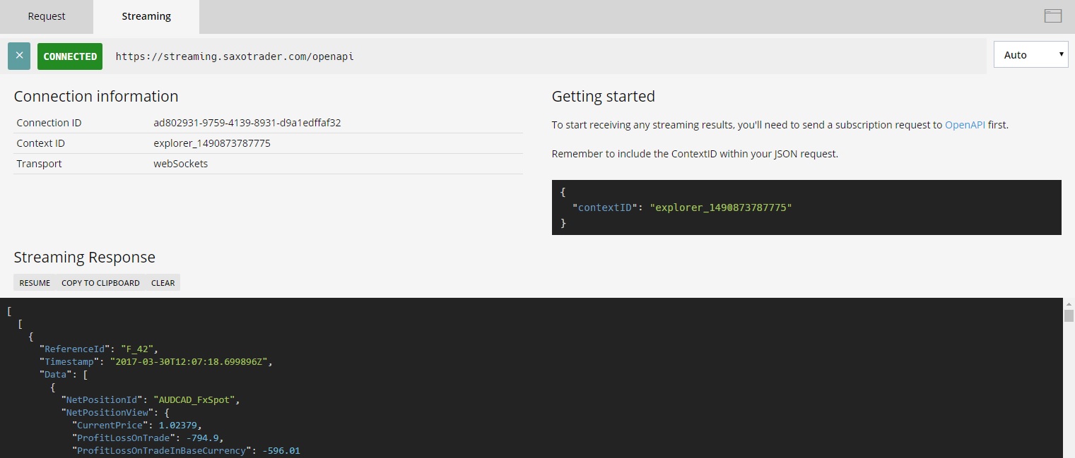 Saxo Bank Developer Portal