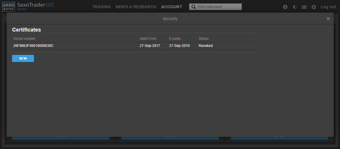 Saxo Bank Developer Portal