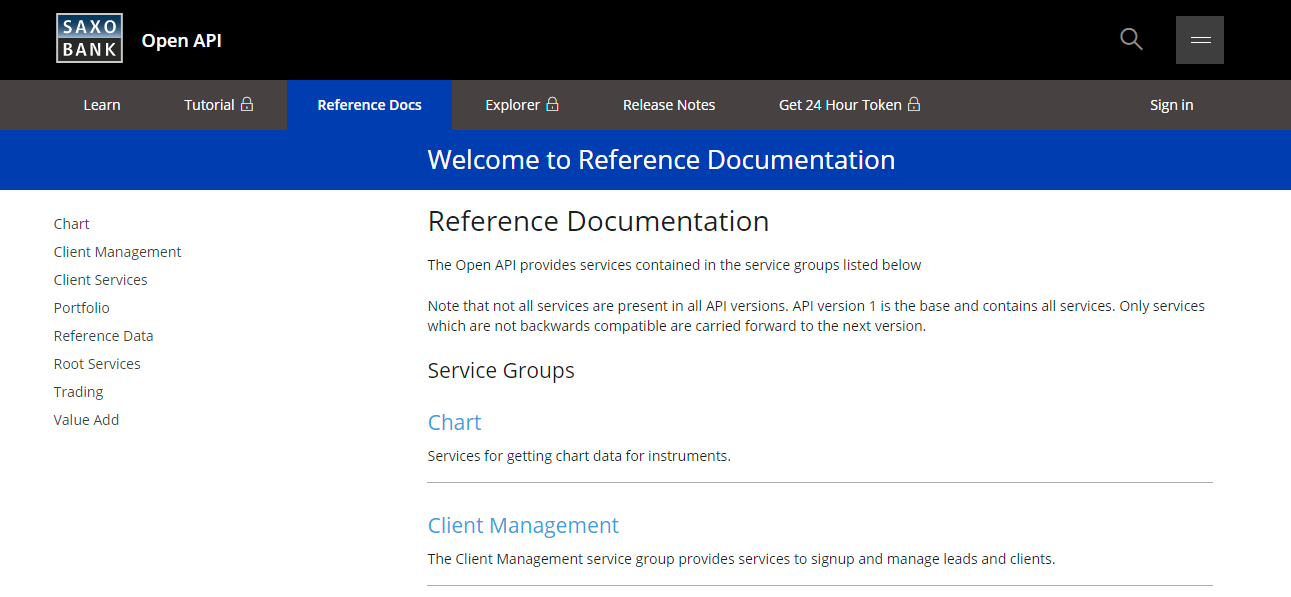 Saxo Bank Developer Portal