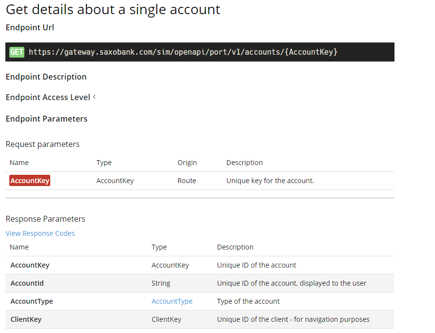 Saxo Bank Developer Portal
