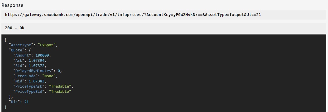 Saxo Bank Developer Portal